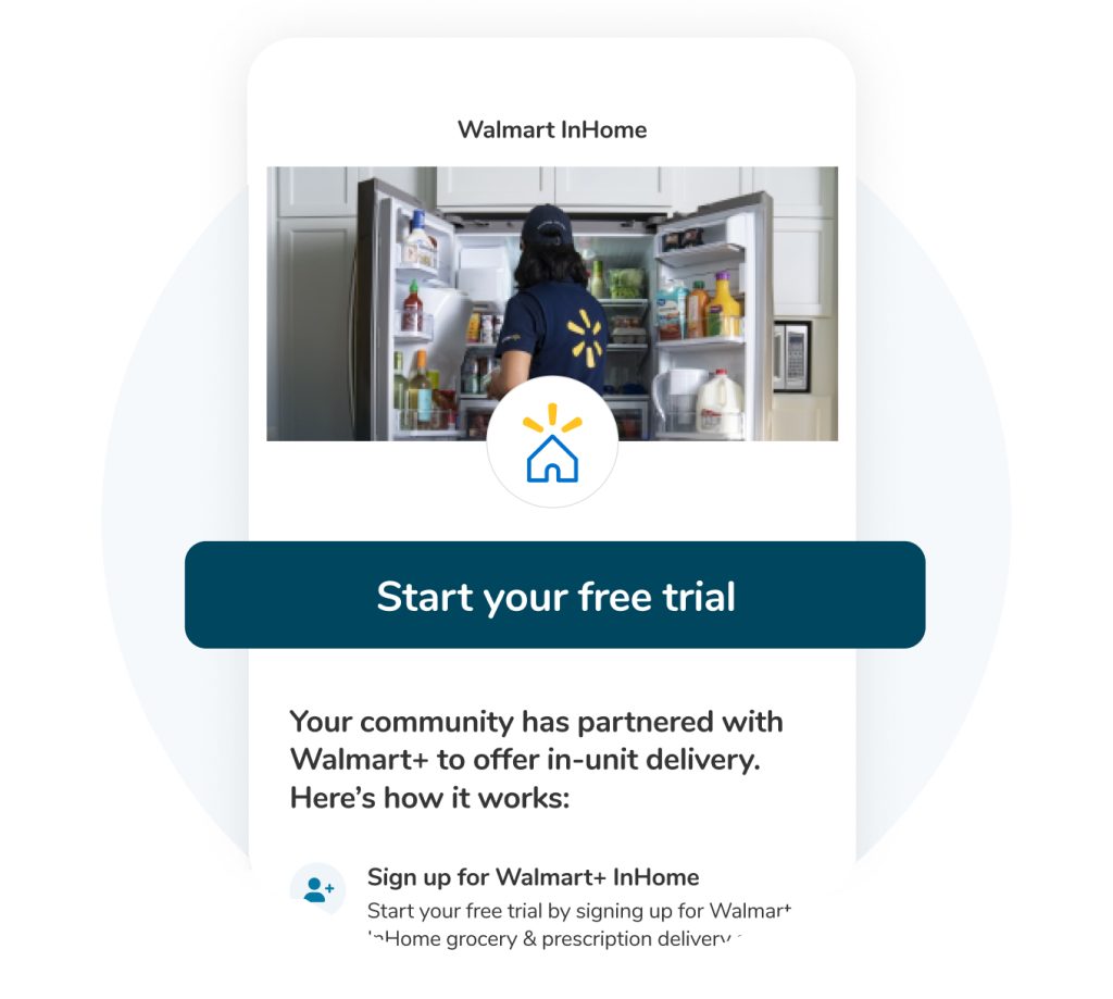 Walmart+ InHome: Groceries Delivered Straight to Your Unit